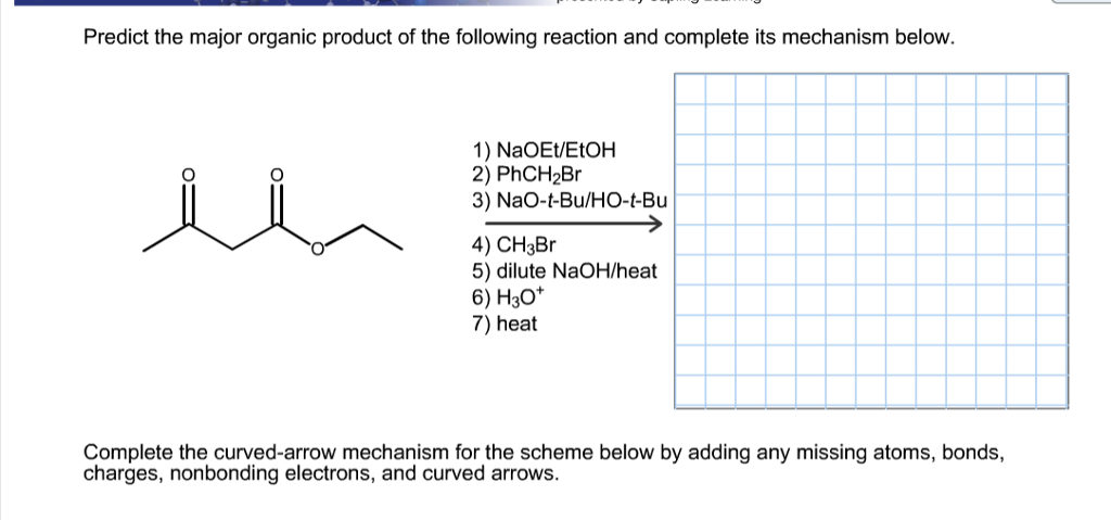 Solved Predict the major organic product of the following | Chegg.com