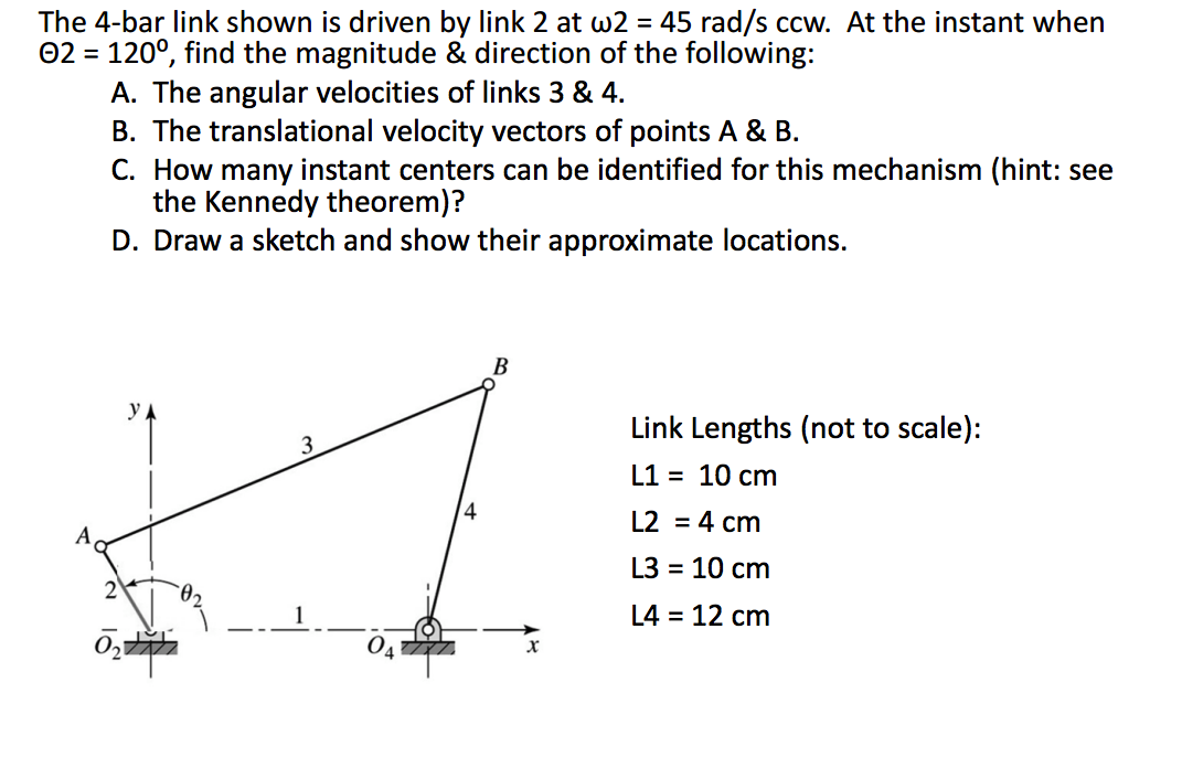 Solved Determine angular velocity Find translational | Chegg.com