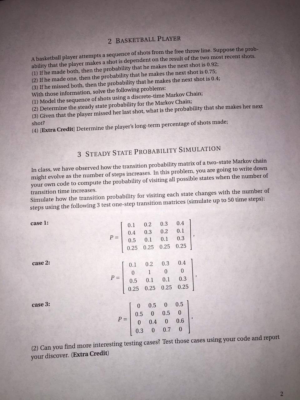 Solved A Basketball Player Attempts A Sequence Of Shots From Chegg