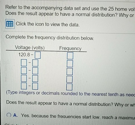 Solved Refer to the accompanying data set and use the 25 | Chegg.com