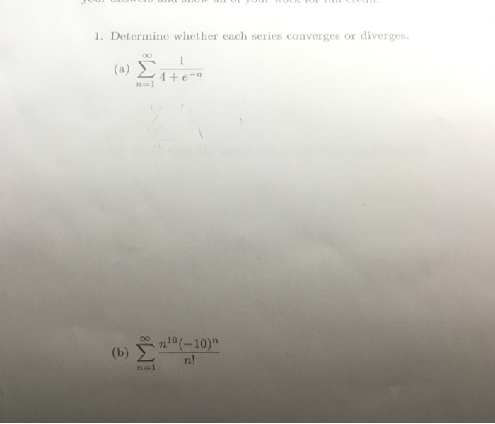 Solved Determine whether each series converges or diverges. | Chegg.com