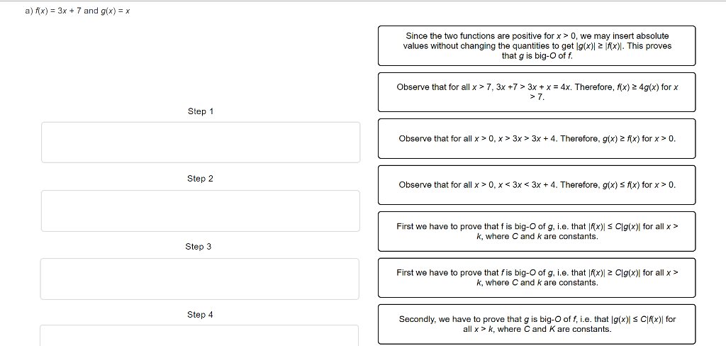 Solved Click and drag the steps to prove that the given pair | Chegg.com