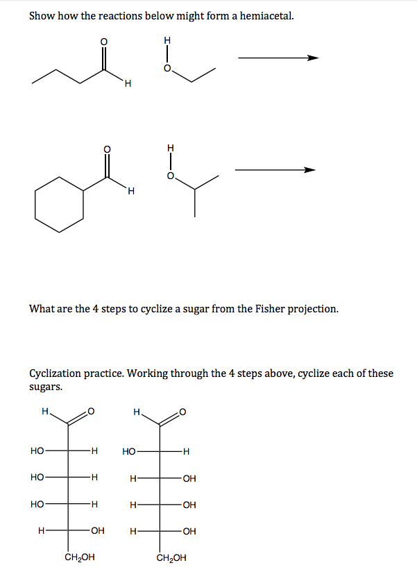 Solved Show how the reactions below might form a hemiacetal. | Chegg.com
