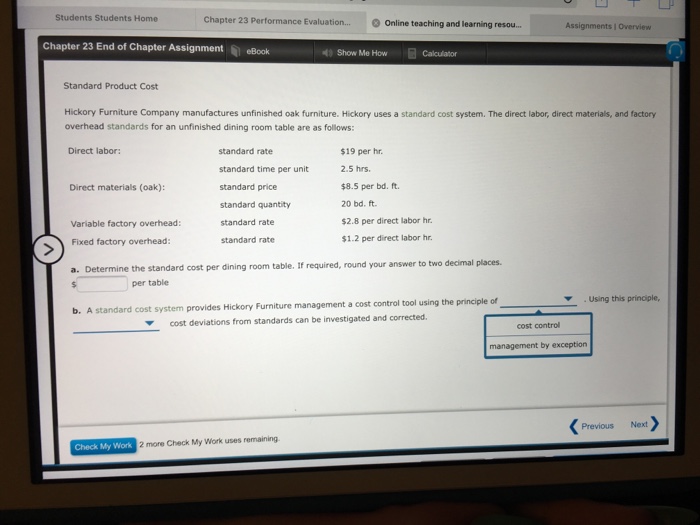 Solved Students Students Home Chapter 23 Performance | Chegg.com