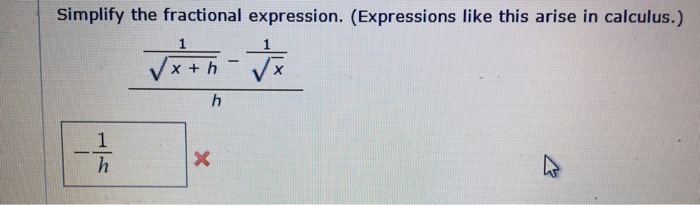 Solved Simplify the fractional expression. (Expressions like | Chegg.com