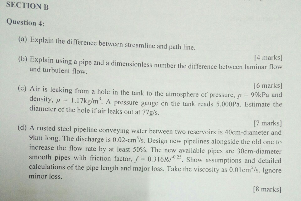 Solved SECTION B Question 4: (a) Explain the difference | Chegg.com