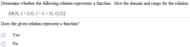 Solved Determine whether the following relation represents a | Chegg.com Solved Determine whether the following relation represents a | Chegg.com