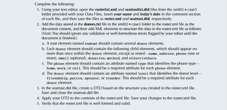 Solved Complete the following 1. Using your text editor, | Chegg.com