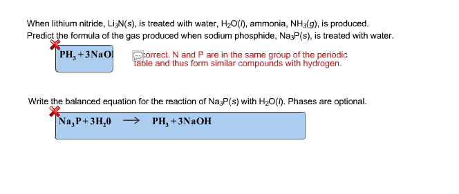 Solved When lithium nitride, Li_3N(s), is treated with | Chegg.com