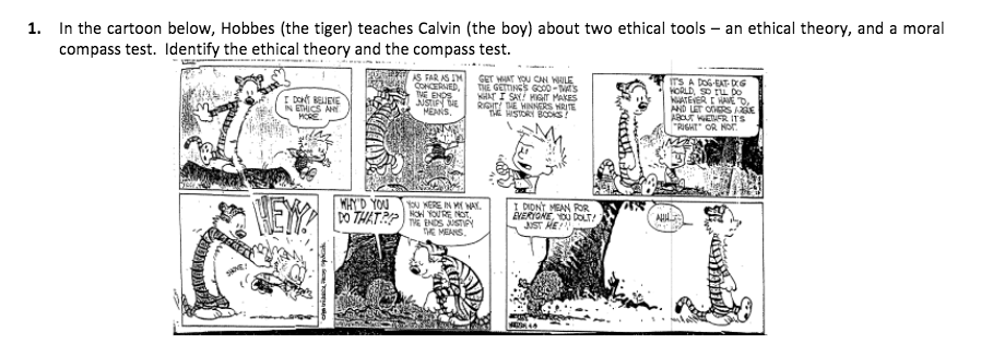 Solved In the cartoon below, Hobbes (the tiger) teaches | Chegg.com