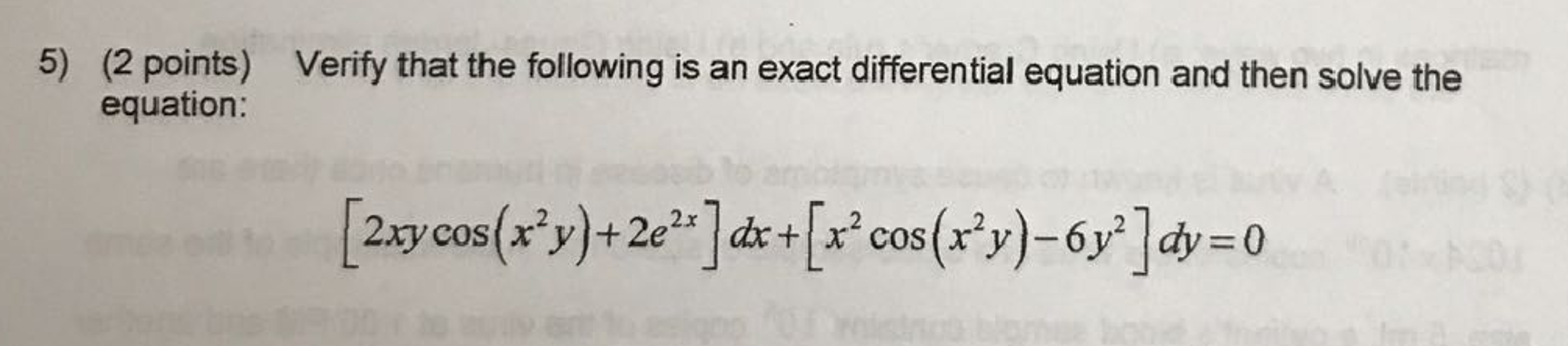 Solved Verify that the following is an exact differential | Chegg.com