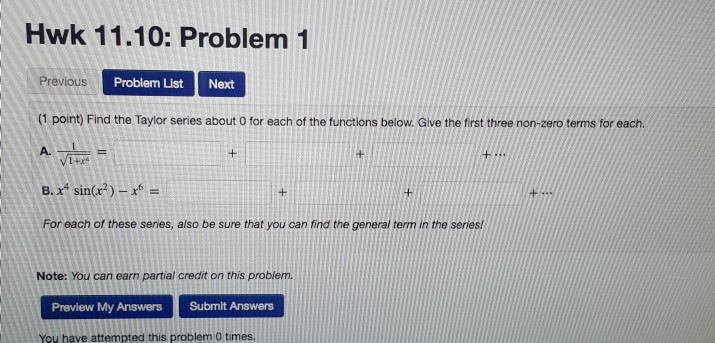 Solved Hwk 11.10: Problem 1 Previous Problem List Next (1 | Chegg.com