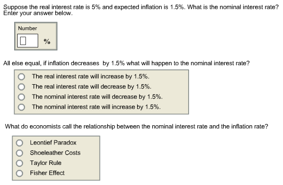 Solved Suppose the real interest rate is 5% and expected | Chegg.com