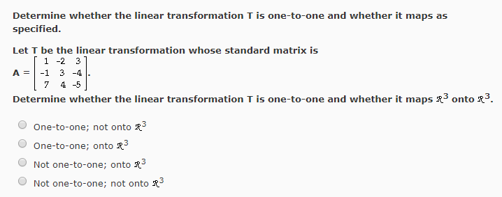 Solved Determine Whether The Linear Transformation T Is