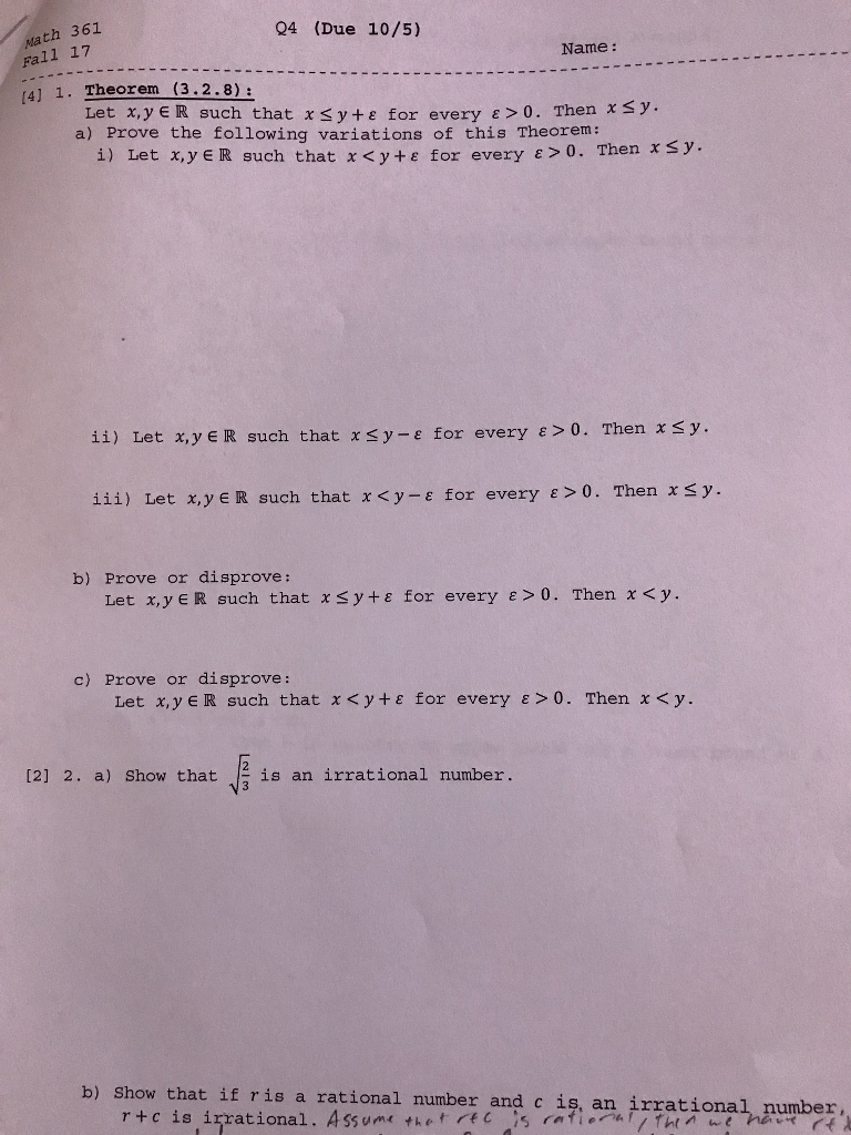 Solved 1a Is About Proving Different Variations Of The