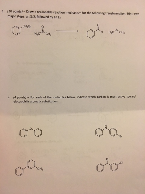 Solved 3. (10 points)-Draw a reasonable reaction mechanism | Chegg.com Solved 3. (10 points)-Draw a reasonable reaction mechanism | Chegg.com