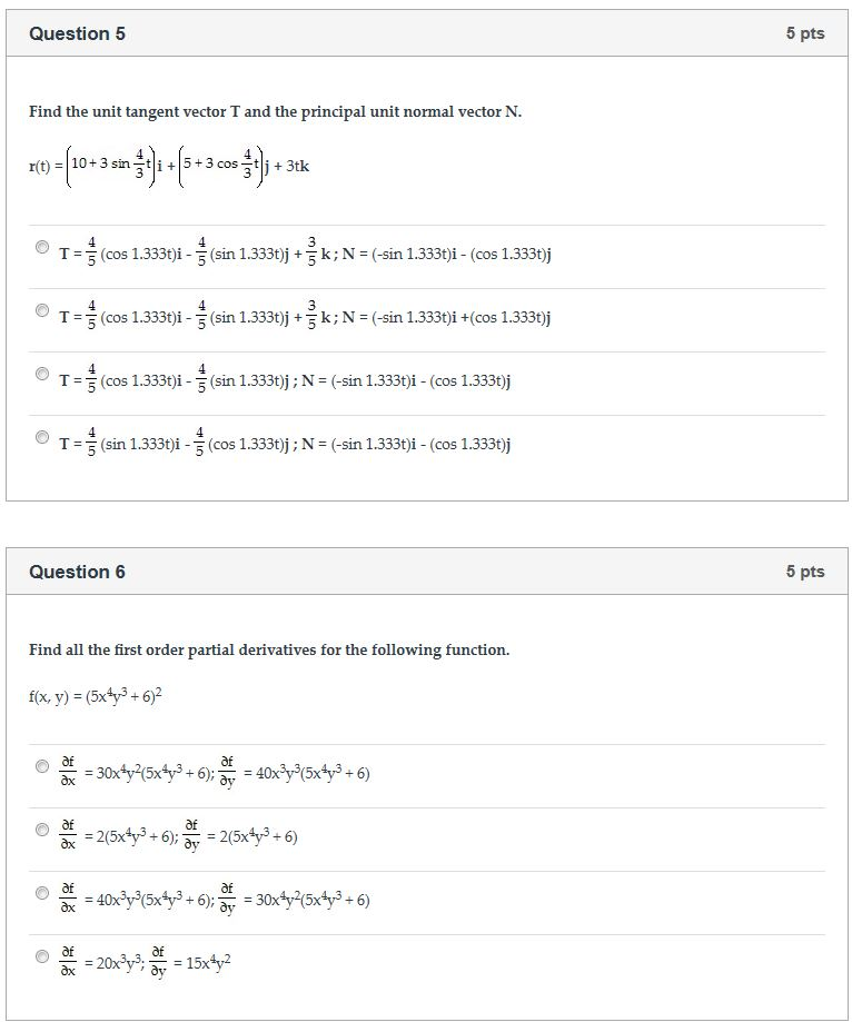 Solved Find the unit tangent vector T and the principal unit | Chegg.com
