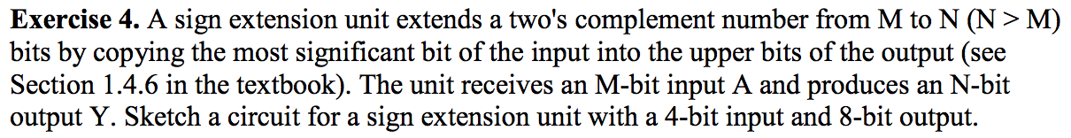 A sign extension unit extends a two's complement | Chegg.com