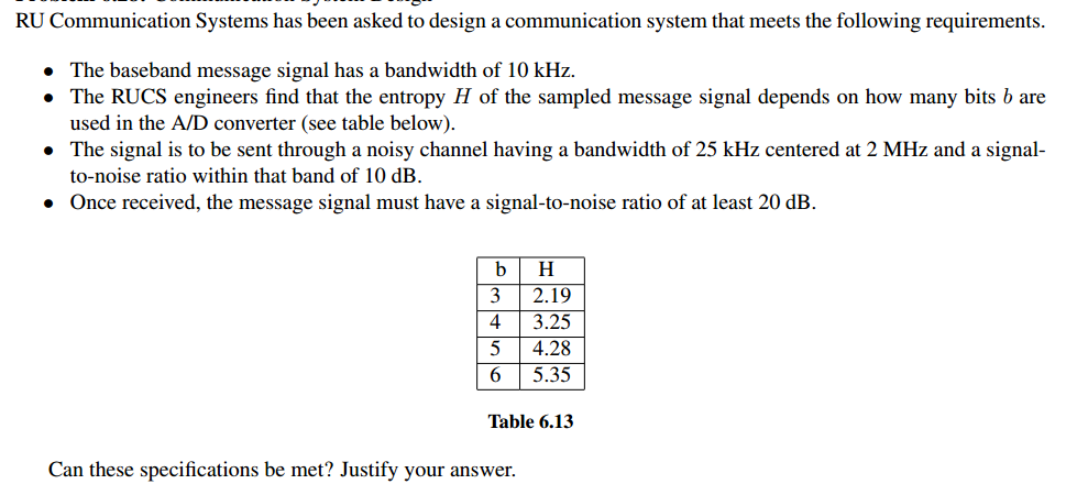 RU Communication Systems has been asked to design a | Chegg.com