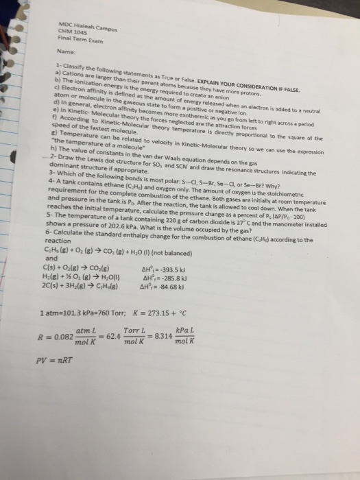 Solved Classify the following statements as True or False. | Chegg.com