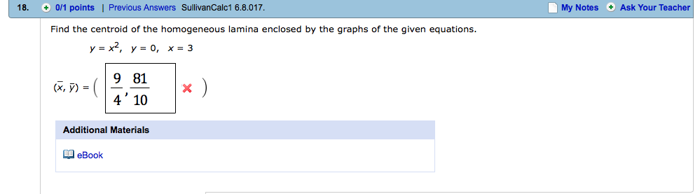 Solved Find the centroid of the homogeneous lamina enclosed | Chegg.com