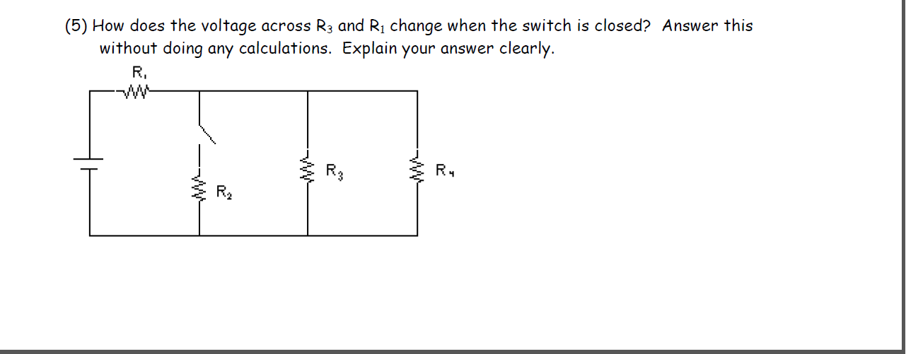 Solved How does the voltage across R3 and R1 change when the | Chegg.com