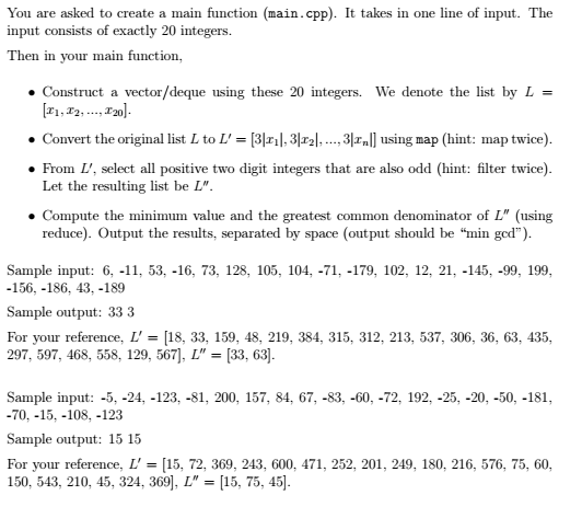 Solved you are asked to implement "map", "filter and "reduce | Chegg.com