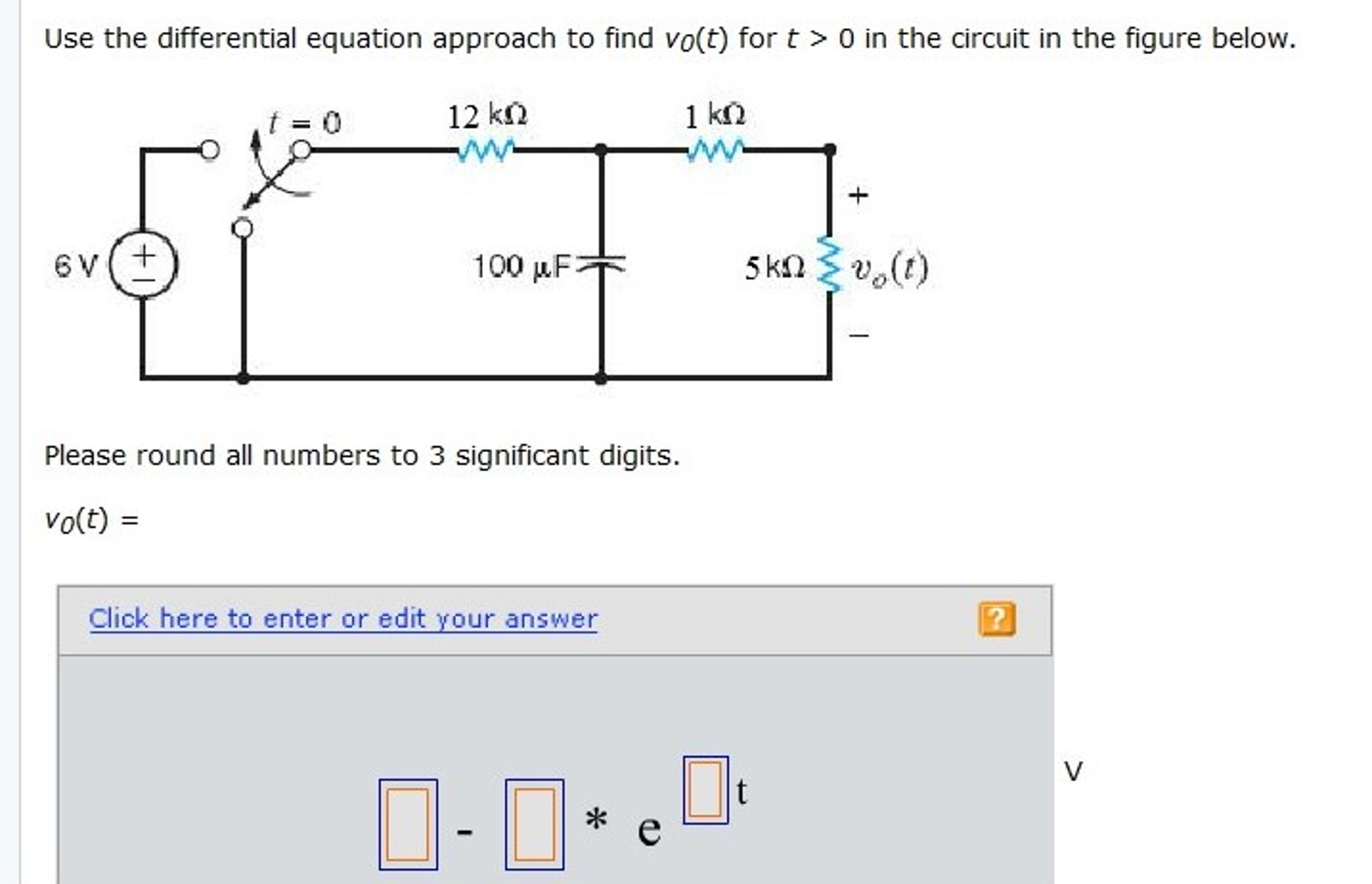 Solved Use the differential equation approach to find v0(t) | Chegg.com
