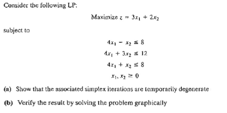 Solved Consider the following LP. Maximize z = 3x_1 + 2x_2 | Chegg.com
