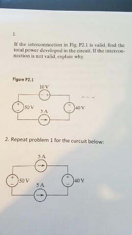 Solved If the interconnection in Fig. P2.I is valid, find | Chegg.com