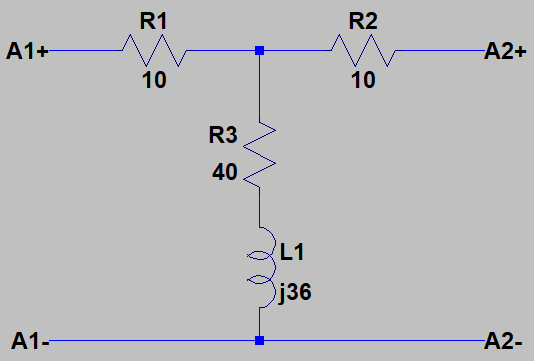 Solved R2 R1 A2+ A1+ 10 10 R3 40 L1 j36 A2- A1 | Chegg.com