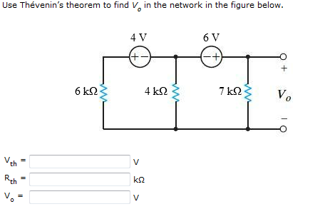 Solved Use Thevenin's theorem to find Vo in the network in | Chegg.com