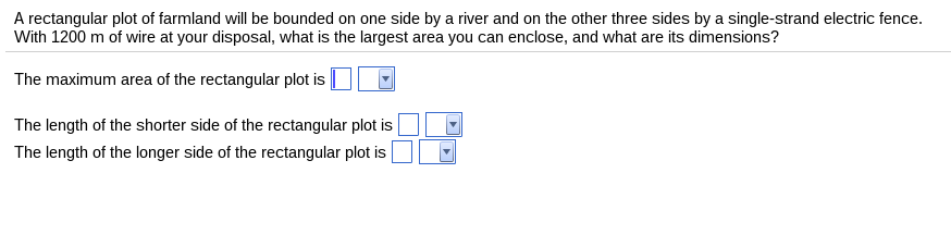 Solved A rectangular plot of farmland will be bounded on one | Chegg.com