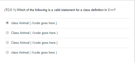 Solved (TCO 1) Which of the following is a valid statement | Chegg.com