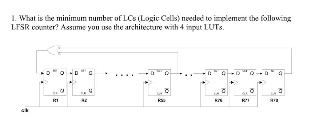 Solved What is the minimum number of LCs (Logic Cells) | Chegg.com