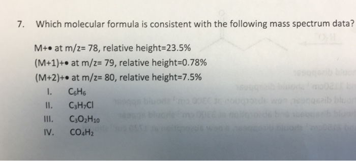 Solved Which molecular formula is consistent with the | Chegg.com
