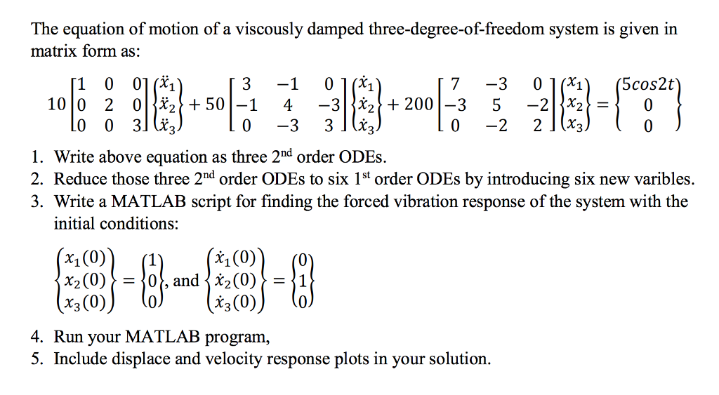 Solved The equation of motion of a viscously damped | Chegg.com