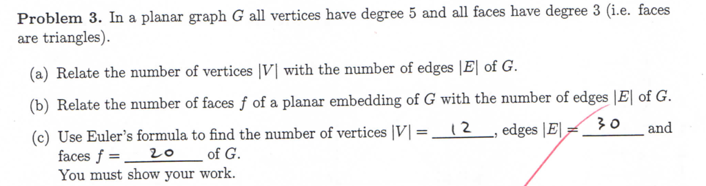 Solved Problem 3. In a planar graph G all vertices have | Chegg.com