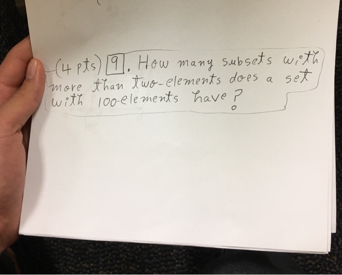 Solved How Many Subsets With More Than Two Elements Does A 5787
