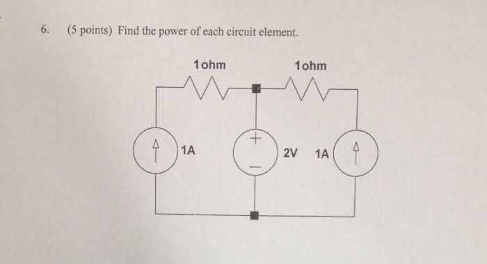 Solved 6. (5 points) Find the power of each circuit element | Chegg.com