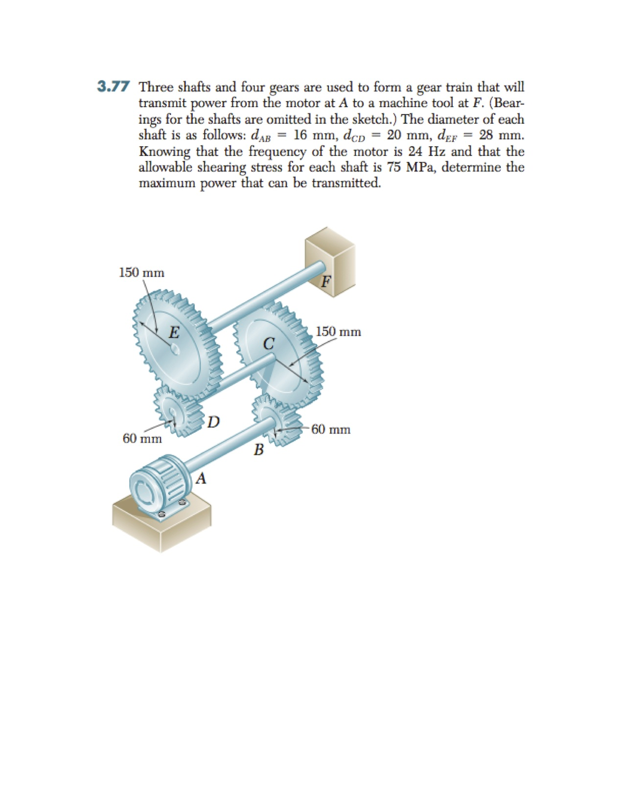 Solved Three shafts and four gears are used to form a gear | Chegg.com