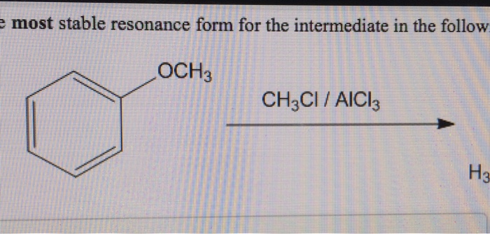 Solved Draw the most stable resonance form for the | Chegg.com