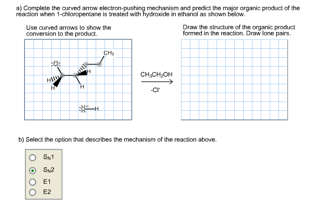 Solved a) Complete the curved arrow electron-pushing | Chegg.com