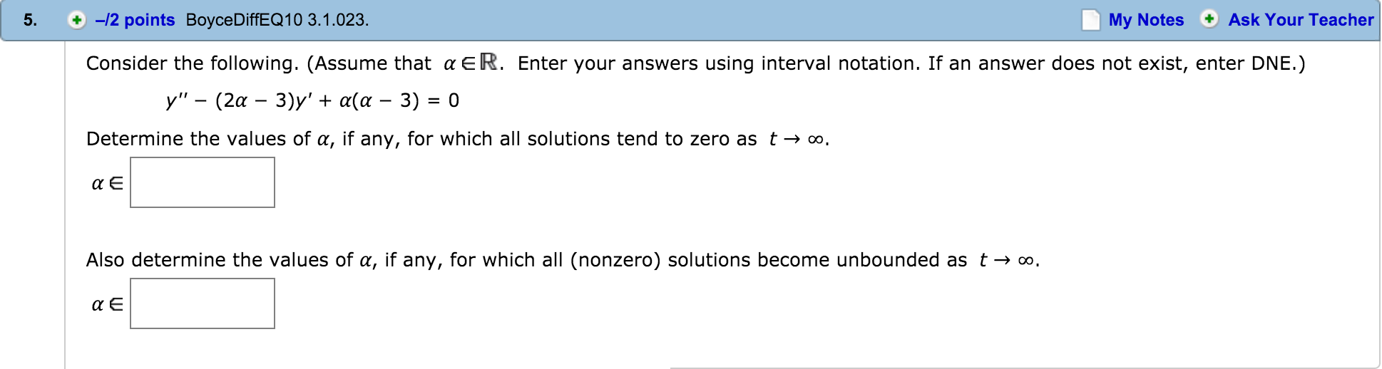 Solved Consider the following. (Assume that alpha R. Enter | Chegg.com