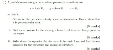 Solved A particle moves along a curve whose parametric | Chegg.com