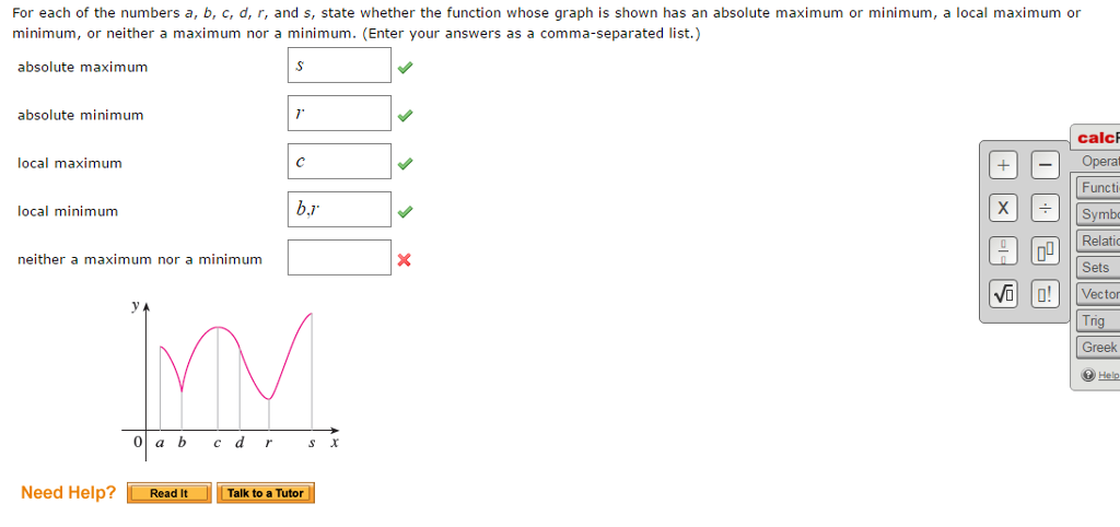 Solved For each of the numbers a, b, c, d, r, and s, state | Chegg.com