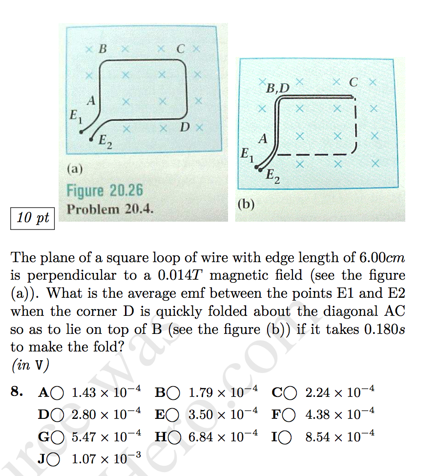 Solved B, D 2 2 Figure 20.26 10 pt| Problem 20.4 The plane | Chegg.com