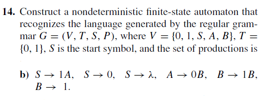 Solved 14. Construct a nondeterministic finite-state | Chegg.com