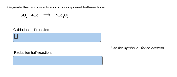 Solved Separate this redox reaction into its component | Chegg.com