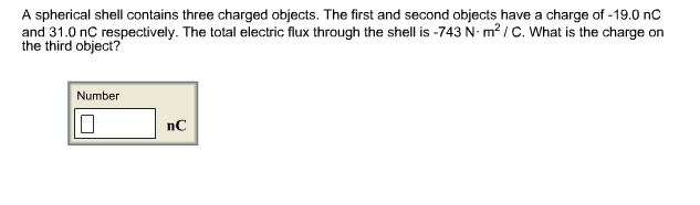 Solved A spherical shell contains three charged objects. The | Chegg.com